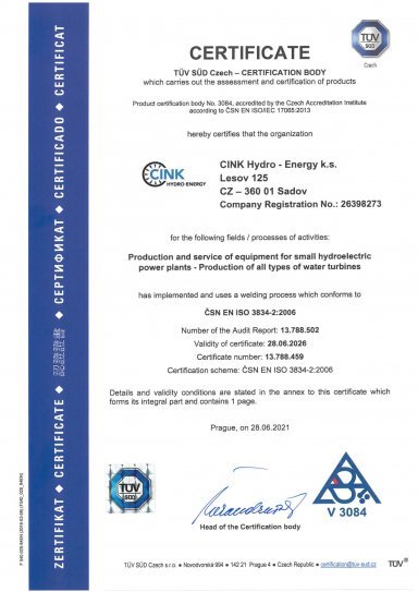 About us | CINK Hydro - Energy k.s.