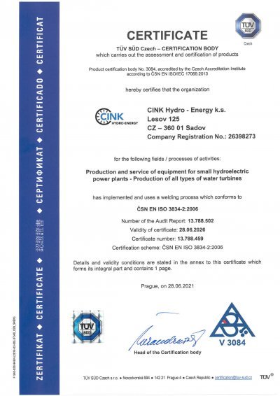 About us | CINK Hydro - Energy k.s.