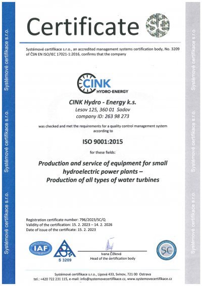 About us | CINK Hydro - Energy k.s.