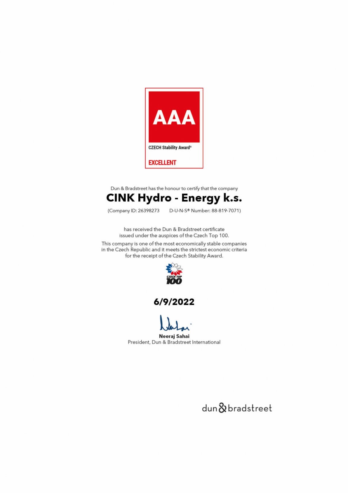 About us | CINK Hydro - Energy k.s.