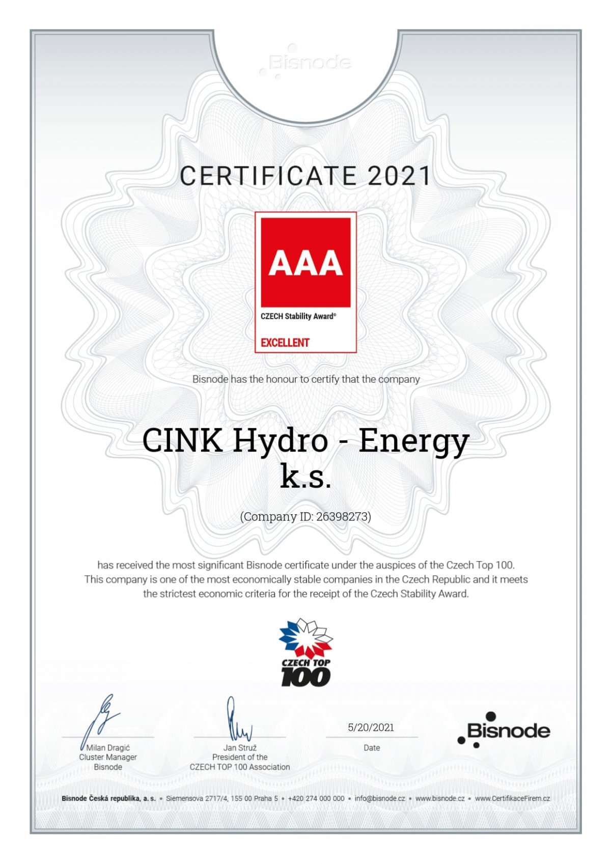 About us | CINK Hydro - Energy k.s.